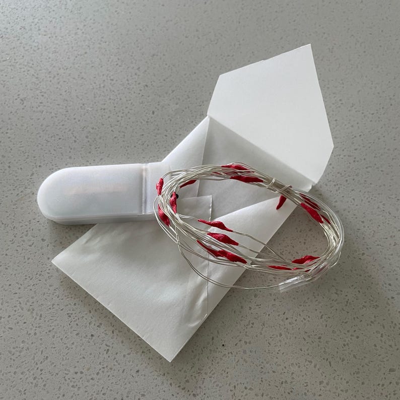 Ruby Red Fairy Lights 7ft Battery Operated String Lights Flexible ...