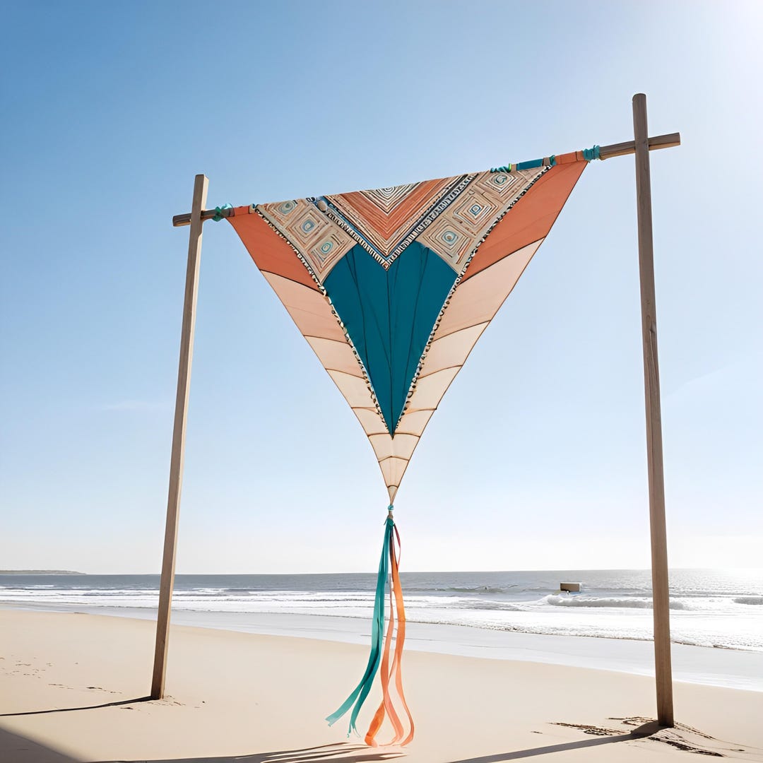 Wedding Arch Fabric Drape Kite Sun Shade Half-kite Beach Decor Coastal ...