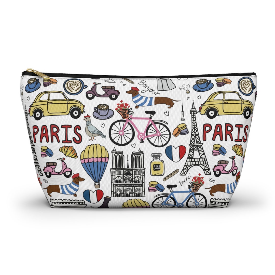 Paris Makeup Bag Paris Gift Paris Souvenir Travel Gift for Travel ...