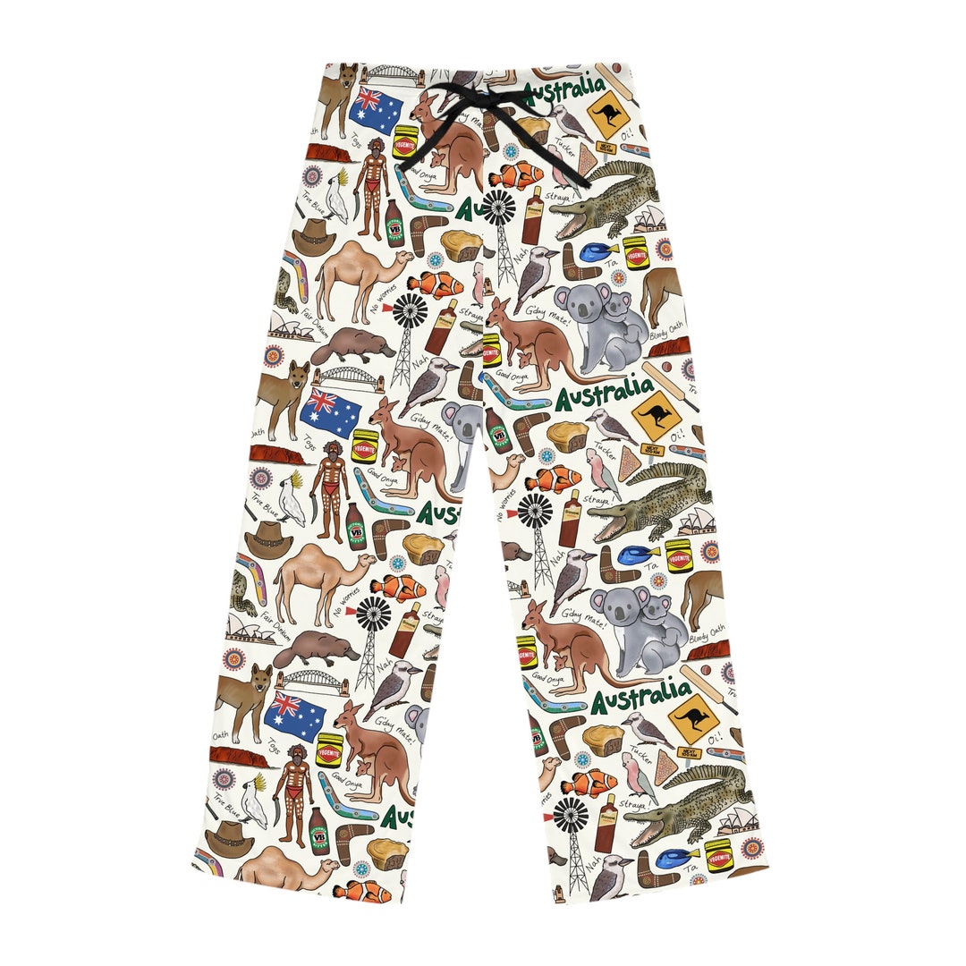 Australia Pajama Pants Australia Gift Aussie Gift Travel Gift for ...