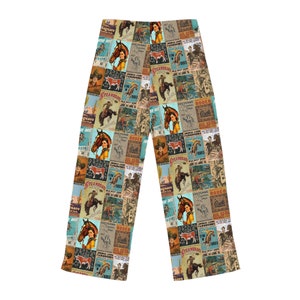 Vintage Cowboy Pajama Pants PJ Pants Western Pajamas Cowgirl Pajamas ...