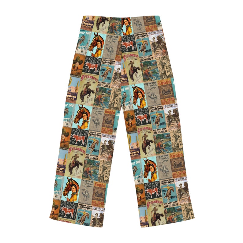 Vintage Cowboy Pajama Pants PJ Pants Western Pajamas Cowgirl Pajamas ...