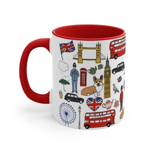 London Coffee Mug British Mug English Gift London Icons Gift for Brit ...
