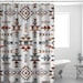 Aztec Shower Curtain Southwestern Shower Curtain Aztec Print Bathroom ...