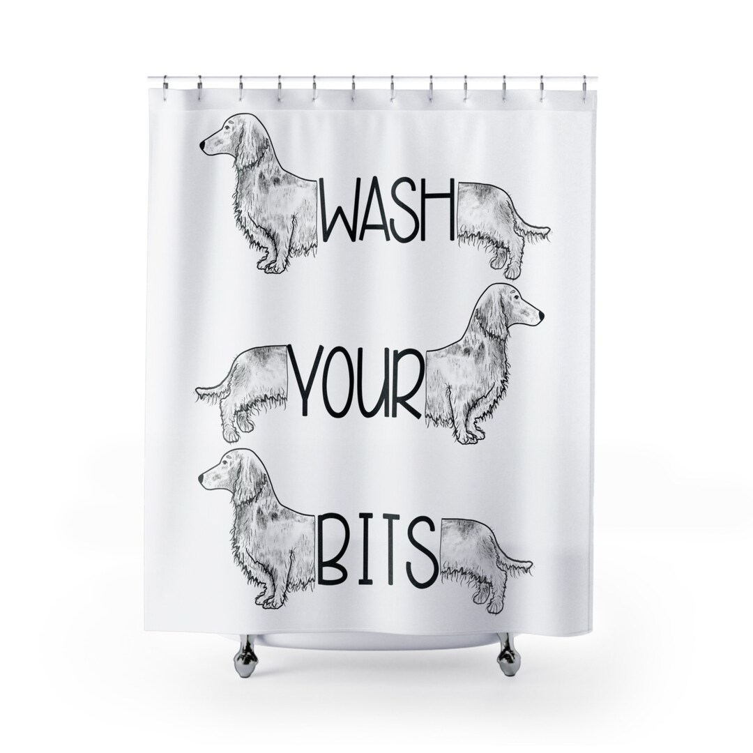 Dachshund Shower Curtain Sausage Dog Decor Dachshund Home Decor Funny ...