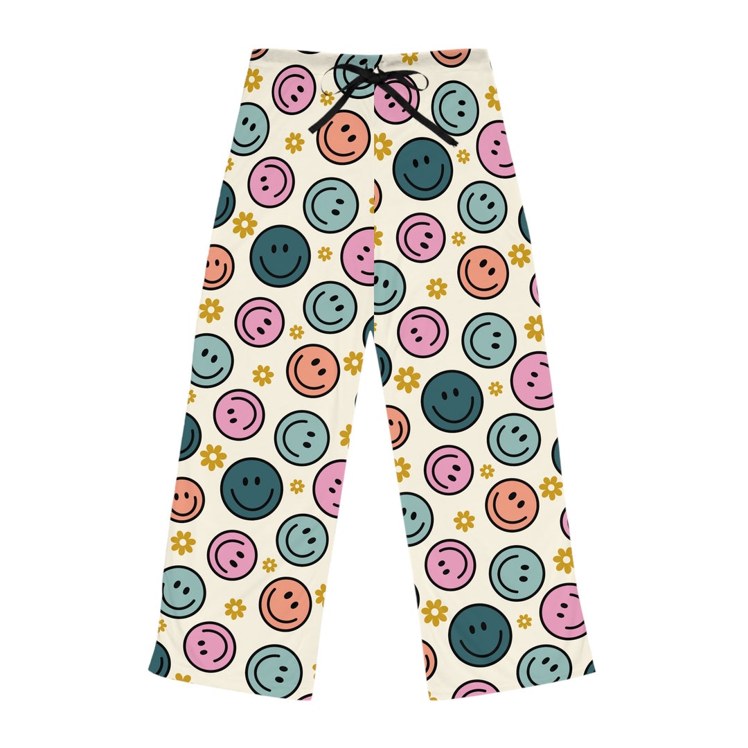 Happy Face Pajama Pants Cute Pajamas Cute Sleepwear Trendy Sleepwear ...