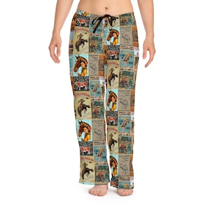 Vintage Cowboy Pajama Pants PJ Pants Western Pajamas Cowgirl Pajamas ...