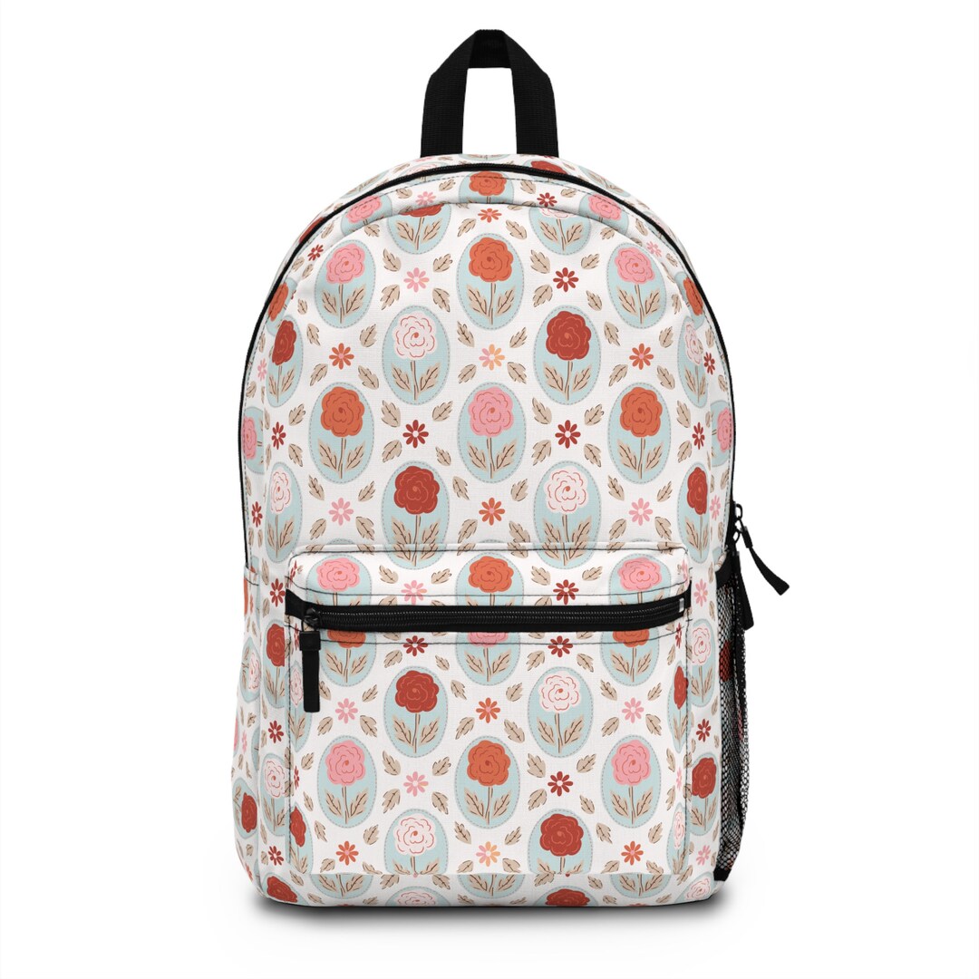 Floral Backpack Back to School Gift for Student Gift for Teen Retro ...