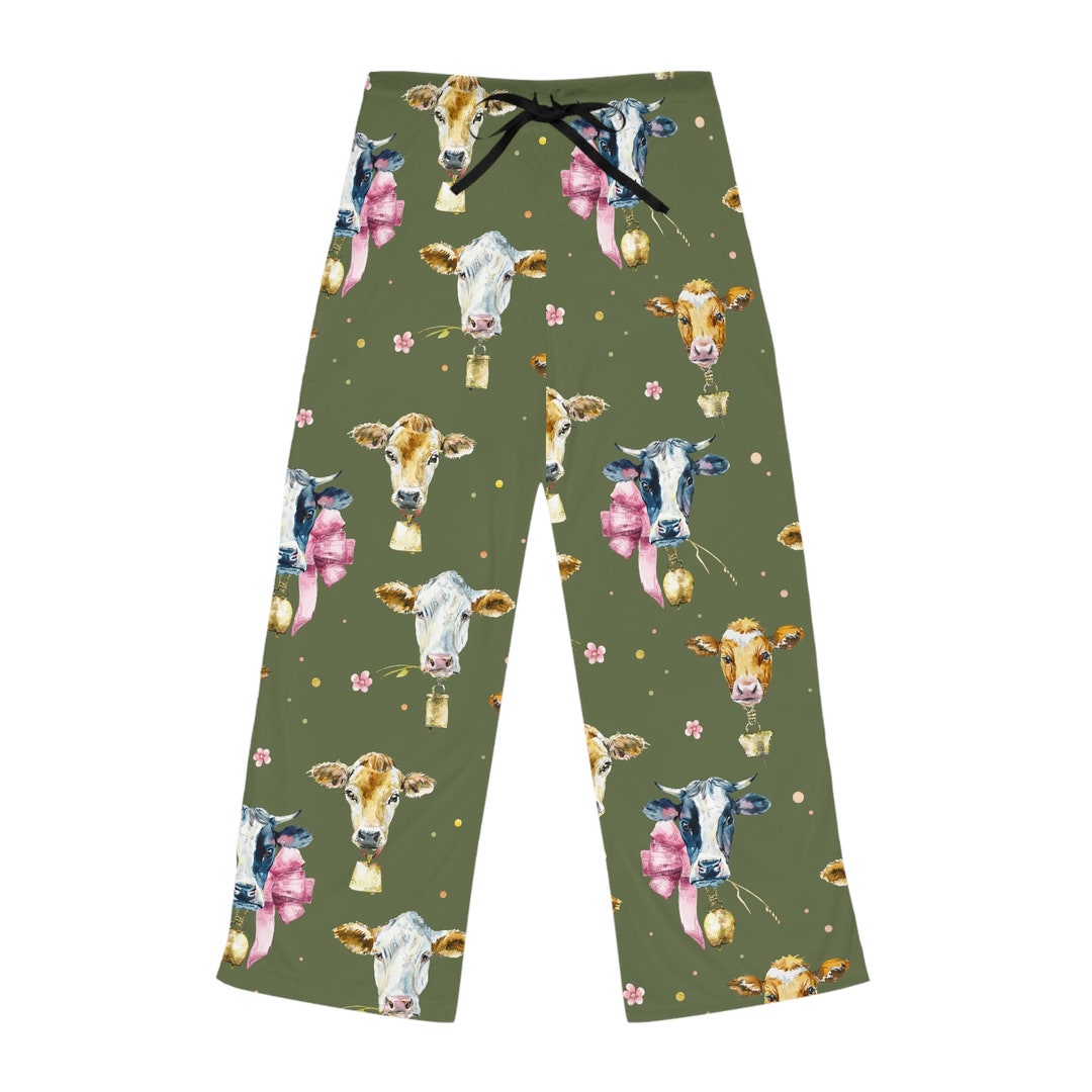 Cow Pajama Pants Western Pajamas Cow Lover Cow Gift Western Sleepwear ...