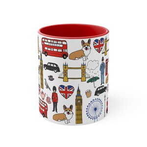 London Coffee Mug British Mug English Gift London Icons Gift for Brit ...