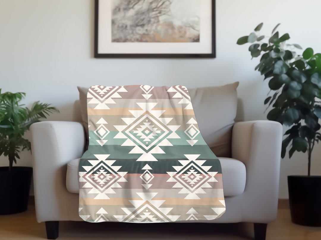 Aztec Western Blanket Sherpa Blanket Fleece Blanket Western Throw ...