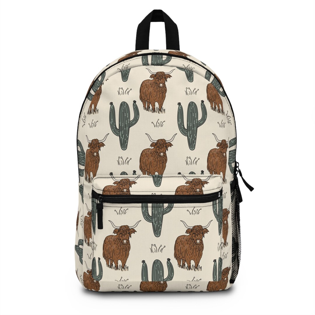Highland Cow Backpack Highland Cow Gift Cow Lover Kid's Backpack Large ...