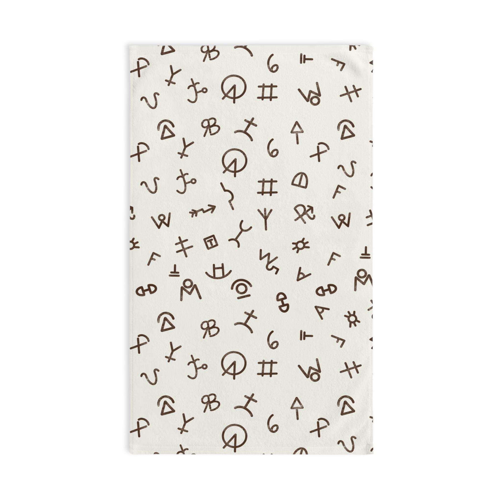 Western Cattle Brands Hand Towel Rustic Farmhouse Kitchen Decor Cowboy ...