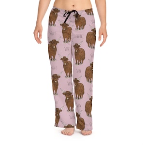 Highland Cow Pajama Pants Highland Cow Gift Western Pajamas Western ...