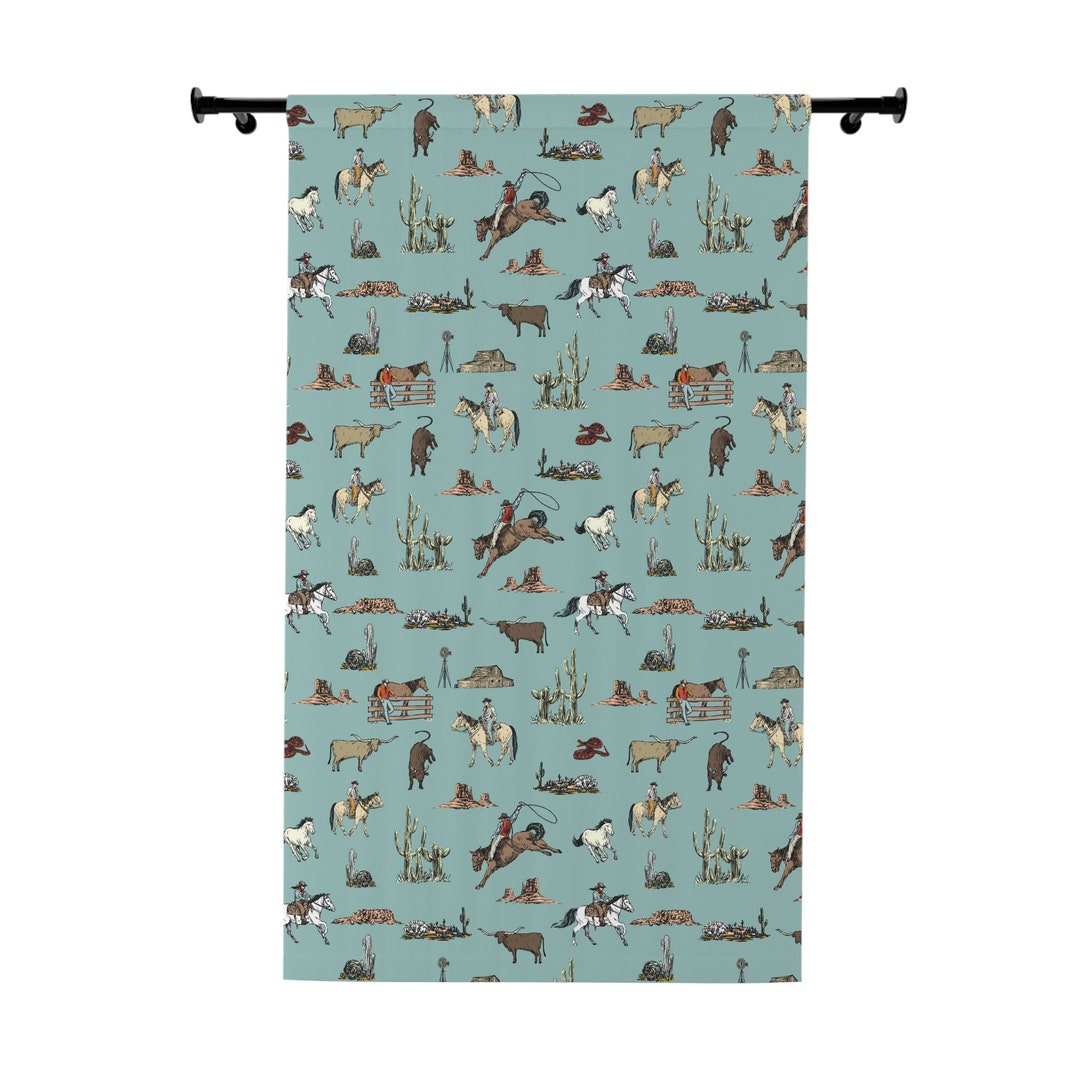 Western Window Curtain Wild West Window Curtain Transparent Window ...