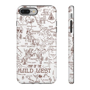 Wild West Map Phone Case Old West Vintage Style Americana Cowboy ...