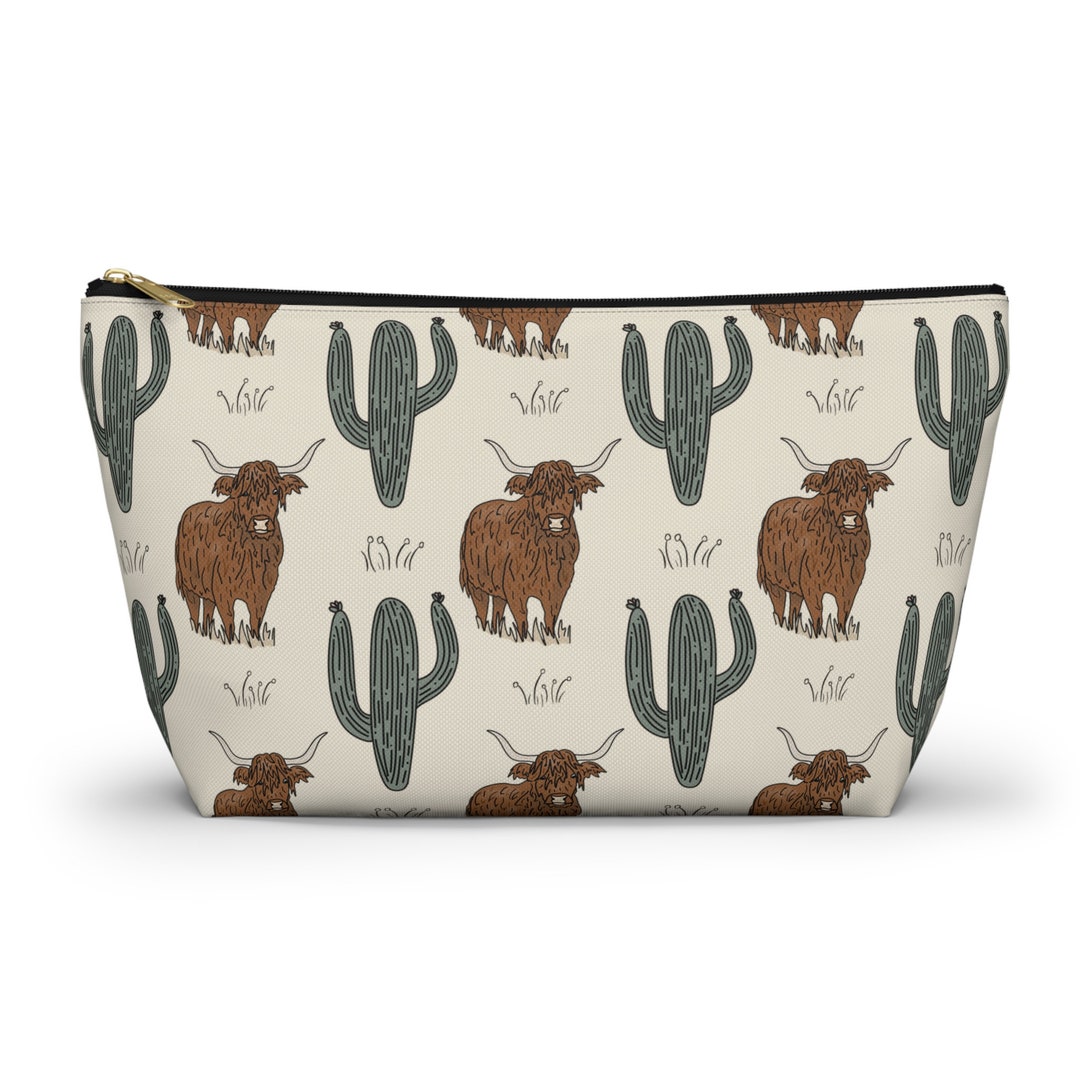 Highland Cow Makeup Bag Highland Cow Gift for Cow Lover Farm Gift ...