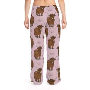 Highland Cow Pajama Pants Highland Cow Gift Western Pajamas Western ...