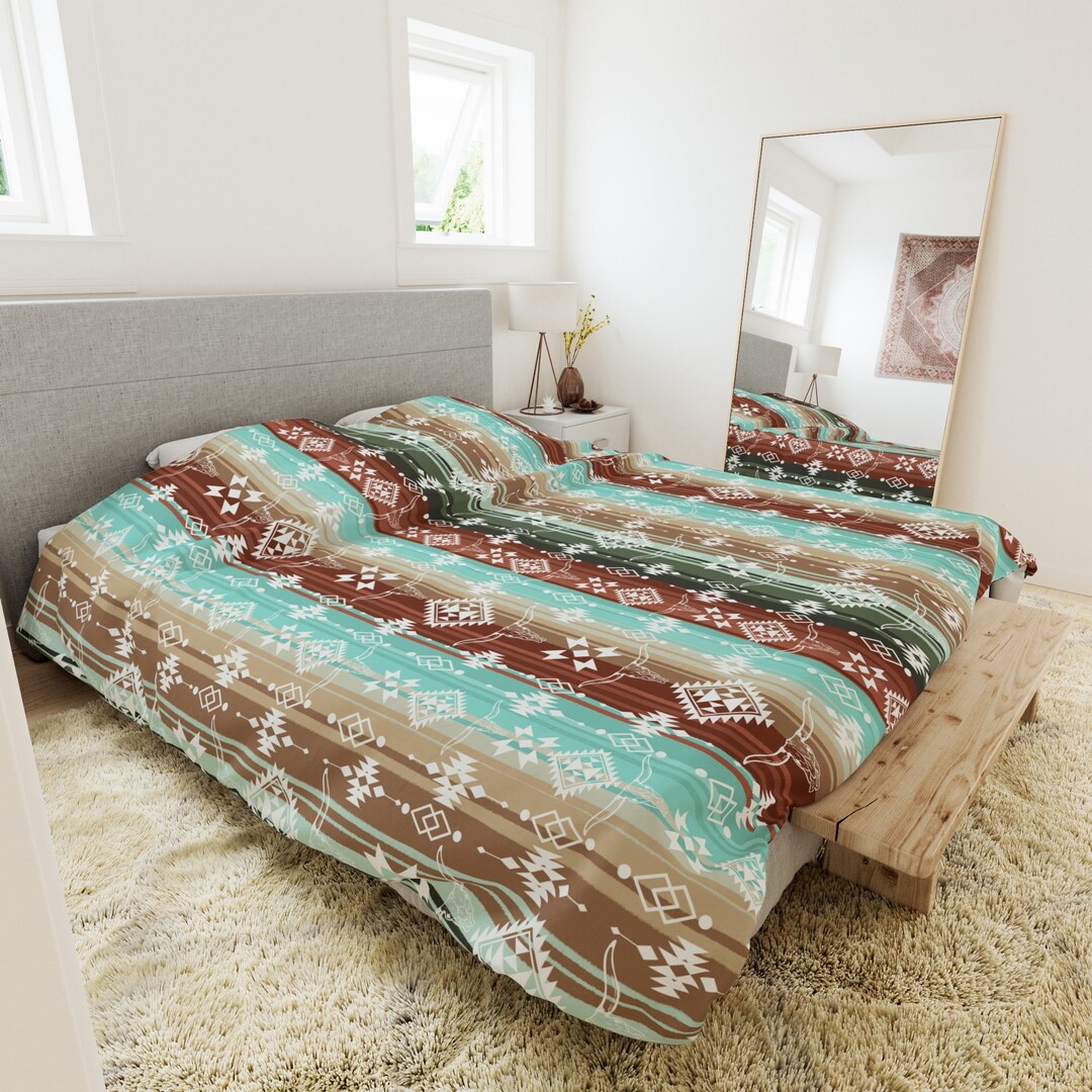Southwestern Duvet Cover Aztec Print Bedroom Decor Southwestern Decor ...