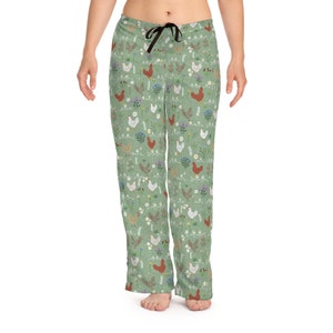 Chicken Pajama Pants Chicken Pjs Chicken Lover Gift Chicken Mom Cute ...