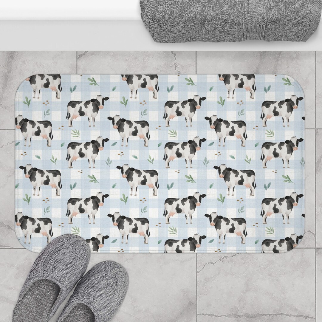 Cow Bath Mat Country Home Decor Farm Decor Cow Lover Cow Gift Farmhouse ...