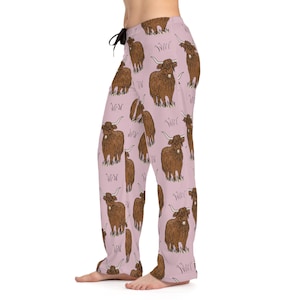 Highland Cow Pajama Pants Highland Cow Gift Western Pajamas Western ...