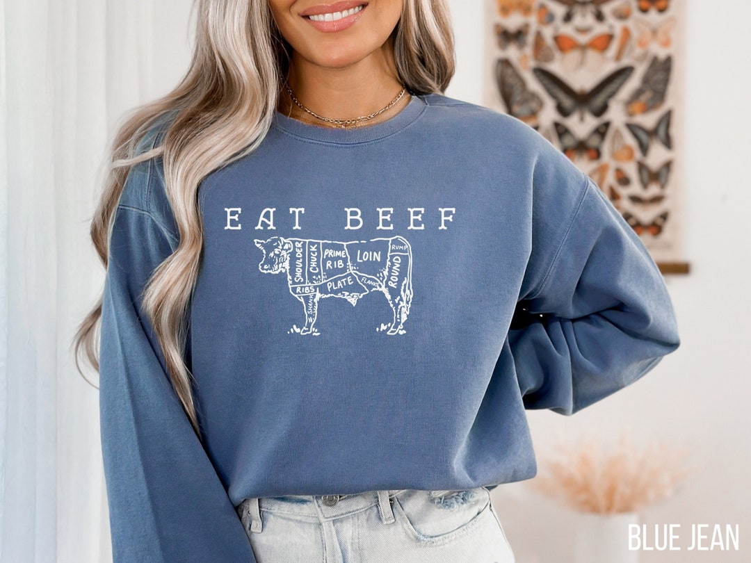 Eat Beef Shirt Farming Sweatshirt Ranch Wear Trendy Western Shirt ...