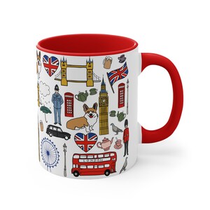 London Coffee Mug British Mug English Gift London Icons Gift for Brit ...