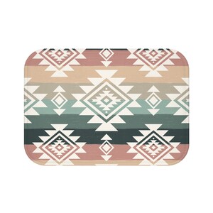 Aztec Bath Mat Western Bath Mat Gift Western Bath Rug Western Bathroom ...