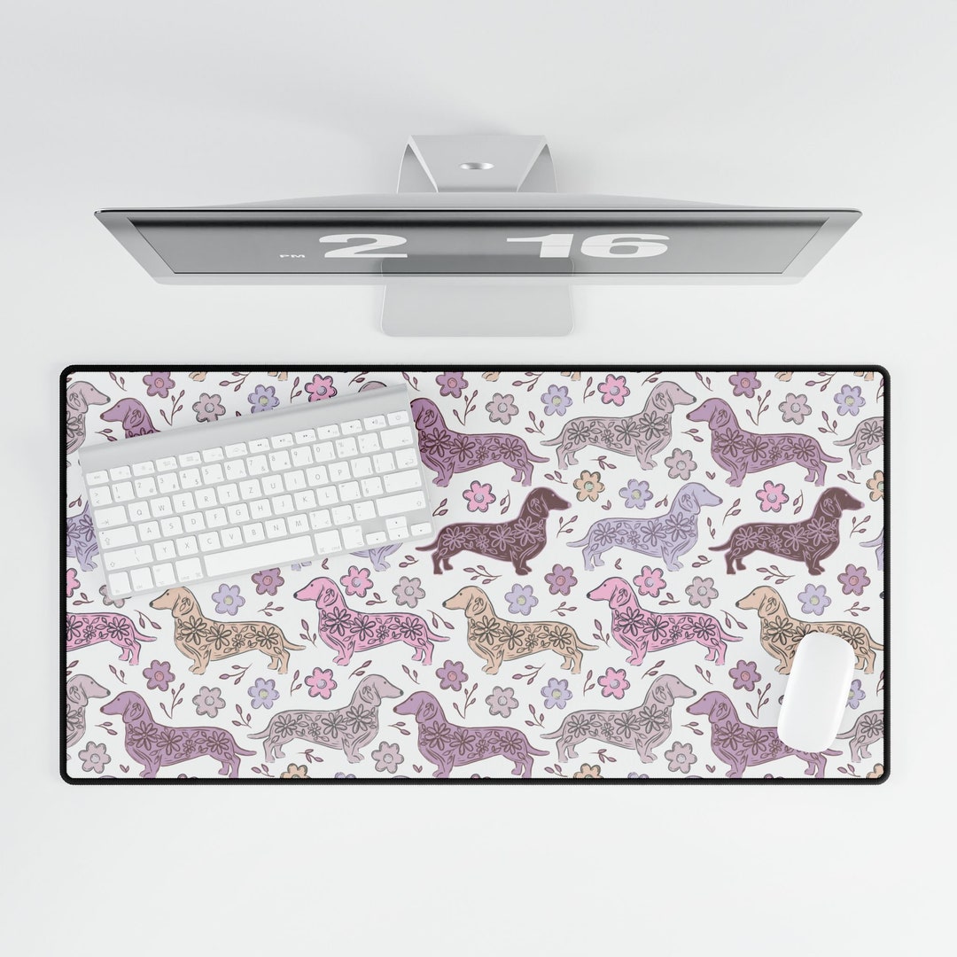 Dachshund Desk Mat Cute Sausage Dog Mouse Pad Doxie Mom Gift Office ...