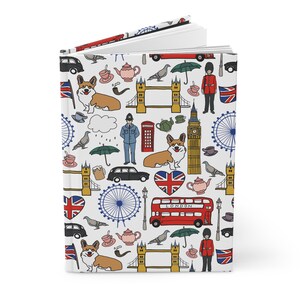 London Hardcover Journal Matte London Notebook British English Gift ...