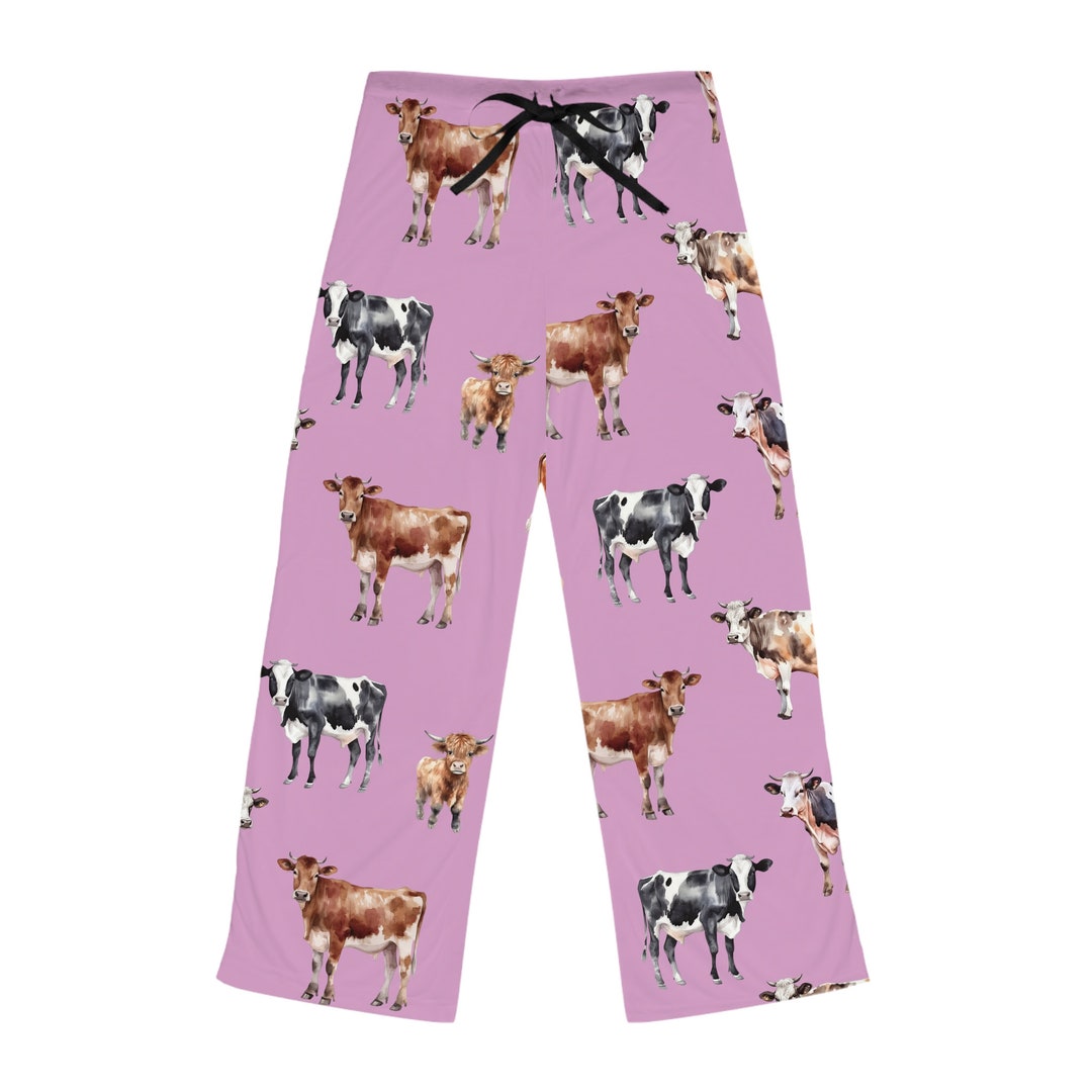 Cow Pajama Pants Western Pajamas Cow Lover Cow Gift Western Sleepwear ...
