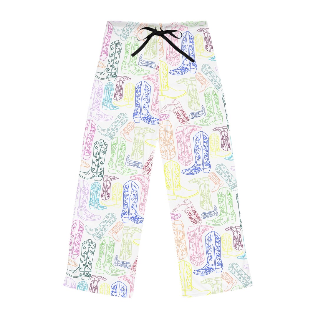 Western Boho Pajama Pants Western Pajamas Cowgirl Boots Gift for ...