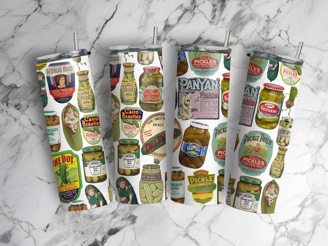 Pickle Lover Skinny Tumbler With Straw 20oz Tumbler Pickle Gift for ...