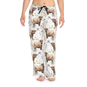Highland Cow Pajama Pants Cow Lover Gift Cow Pajamas Farm Animal Gift ...