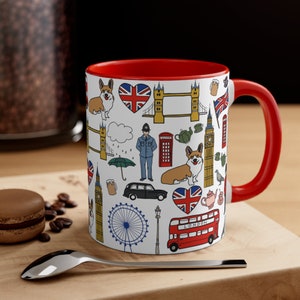 London Coffee Mug British Mug English Gift London Icons Gift for Brit ...