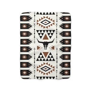 Aztec Western Blanket Sherpa Blanket Fleece Blanket Western Throw ...