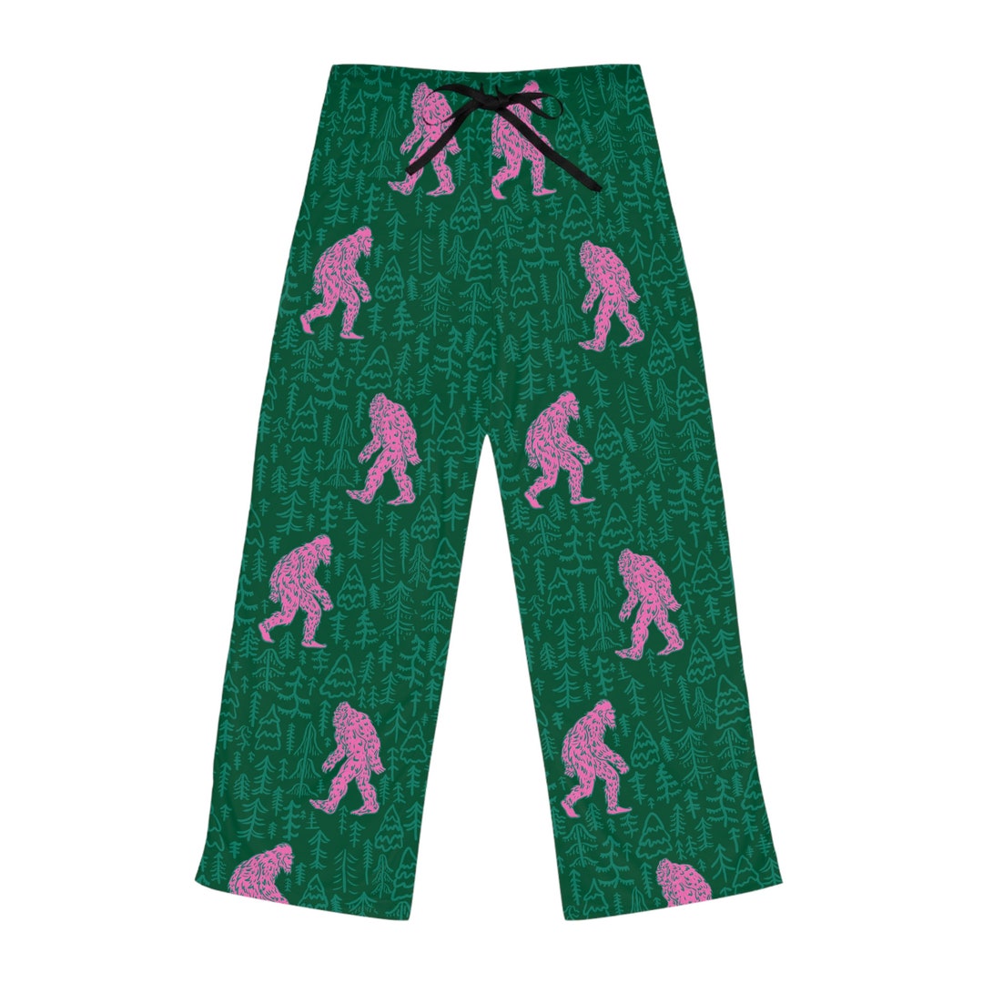 Big Foot Pajama Pants Big Foot Gift Cute Pjs Cute Sleepwear Sasquatch ...