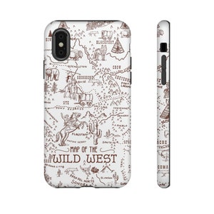 Wild West Map Phone Case Old West Vintage Style Americana Cowboy ...