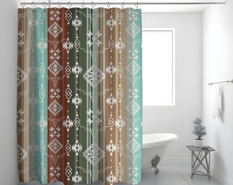 Aztec Shower Curtain Wester Shower Curtain Cowboy Decor Western Decor ...