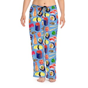Sushi Pajama Pants Sushi Lover Gift for Foodie Sushi Gift Funny Pajamas ...