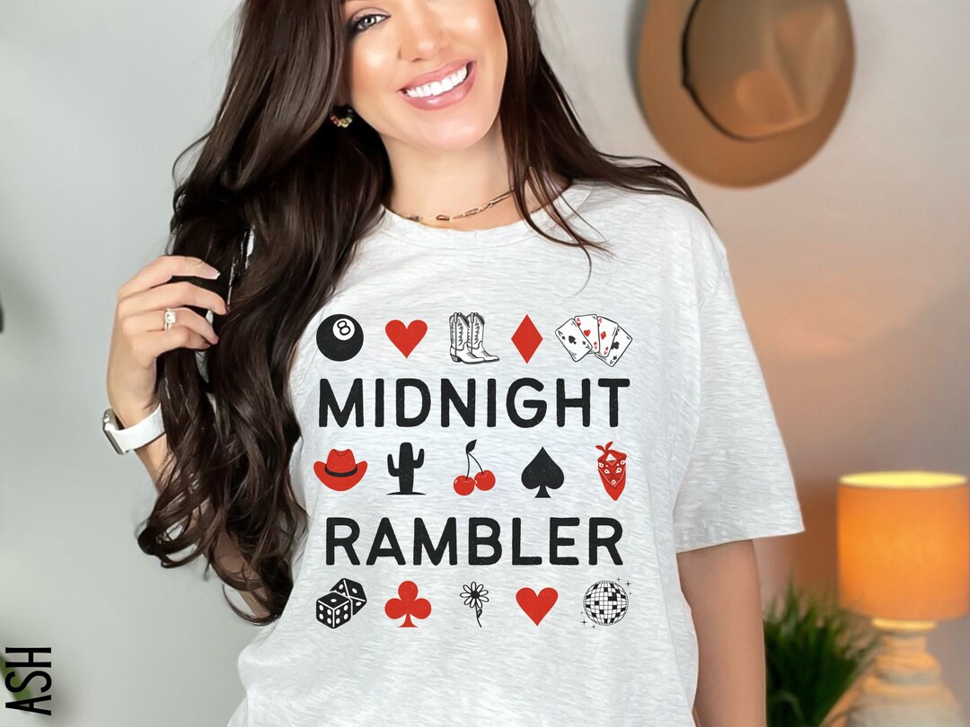 Midnight Rambler T Shirt Gift for Cowgirl Western Graphic Tee Trendy ...
