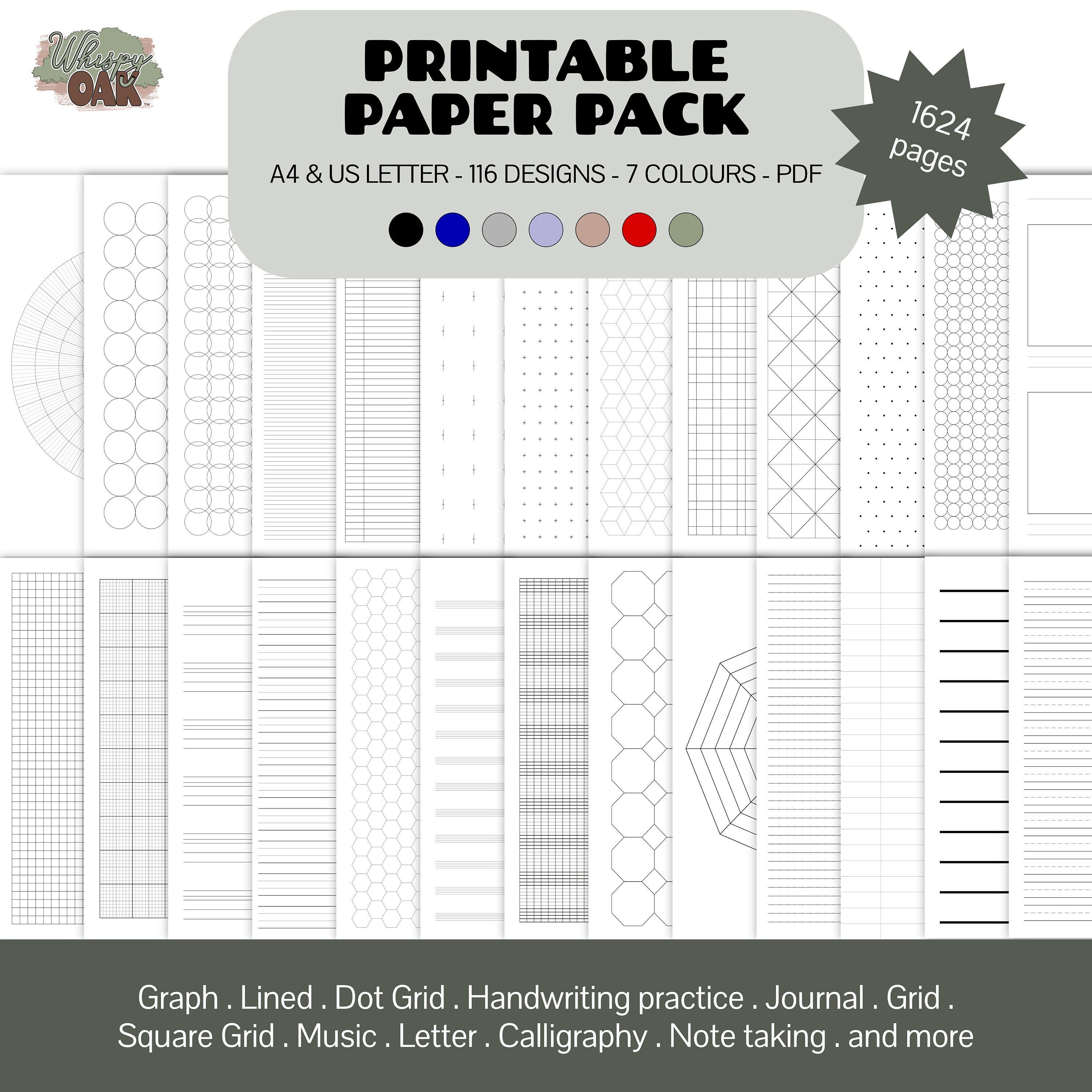 Printable Graph Paper, Grid Paper, Note Taking Template, Handwriting ...