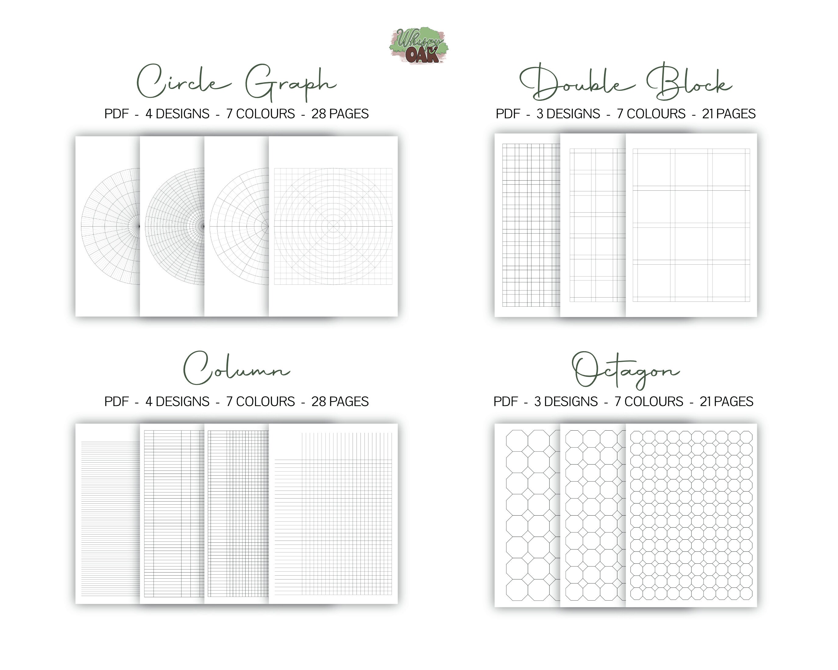 Printable Graph Paper, Grid Paper, Note Taking Template, Handwriting ...
