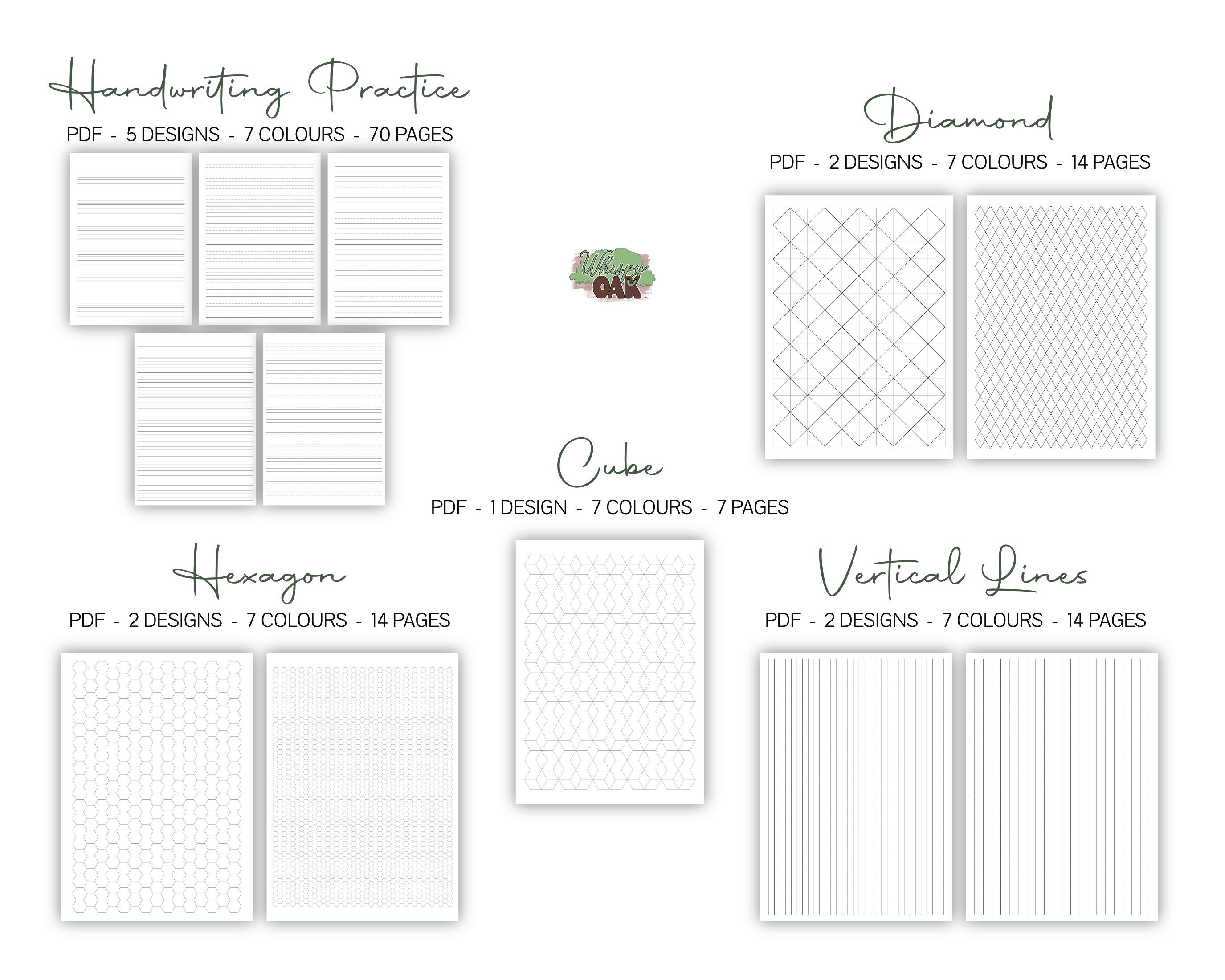Printable Graph Paper, Grid Paper, Note Taking Template, Handwriting ...