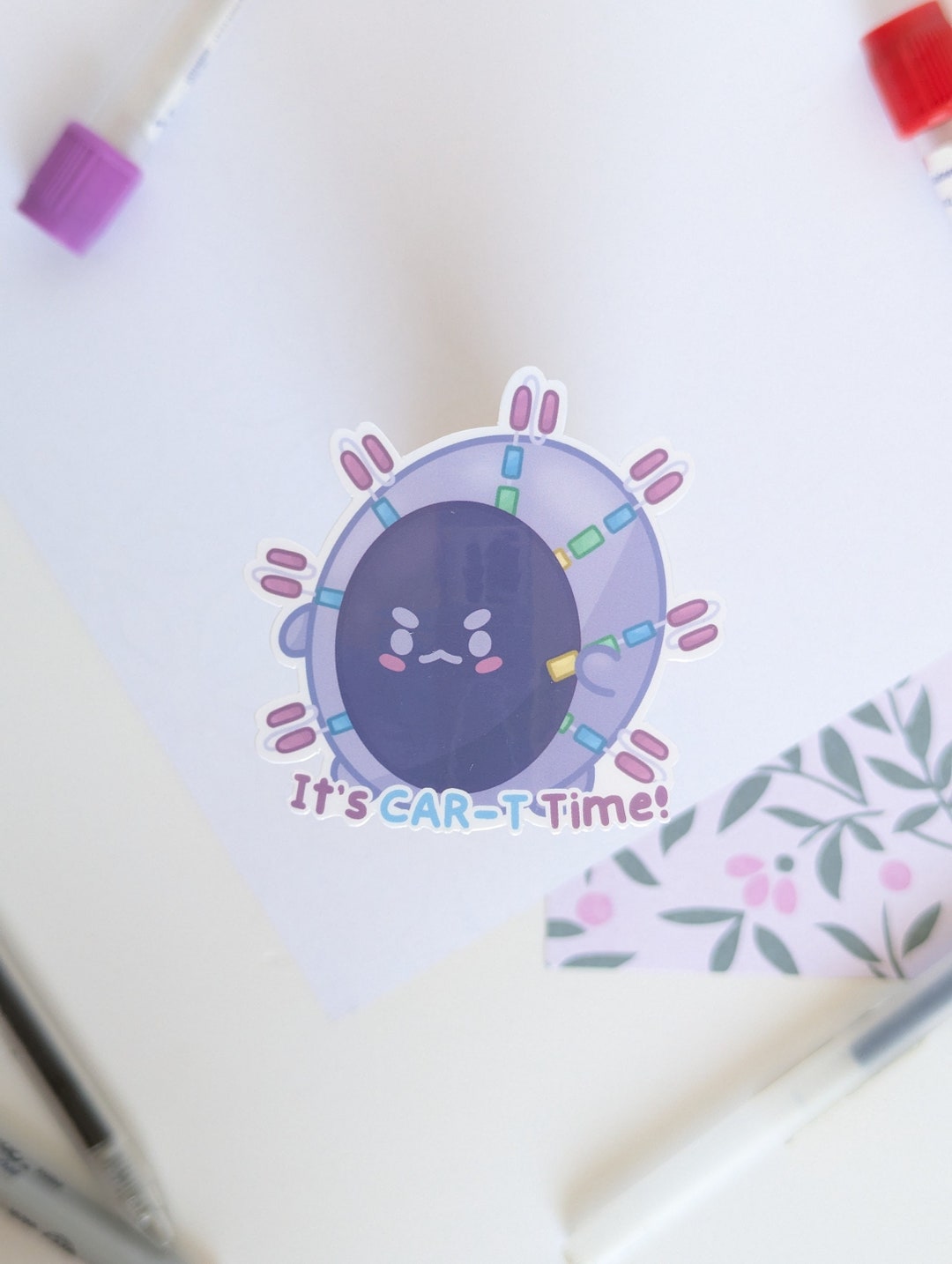 CAR-T Time Vinyl Sticker - Hematology/med Lab/laboratory/science ...