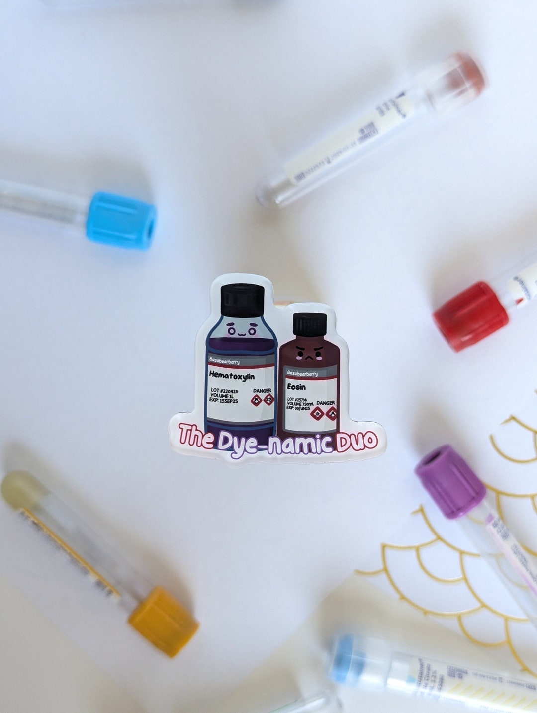 Hematoxylin and Eosin Acrylic Magnet - Med Lab/laboratory/anatomical ...