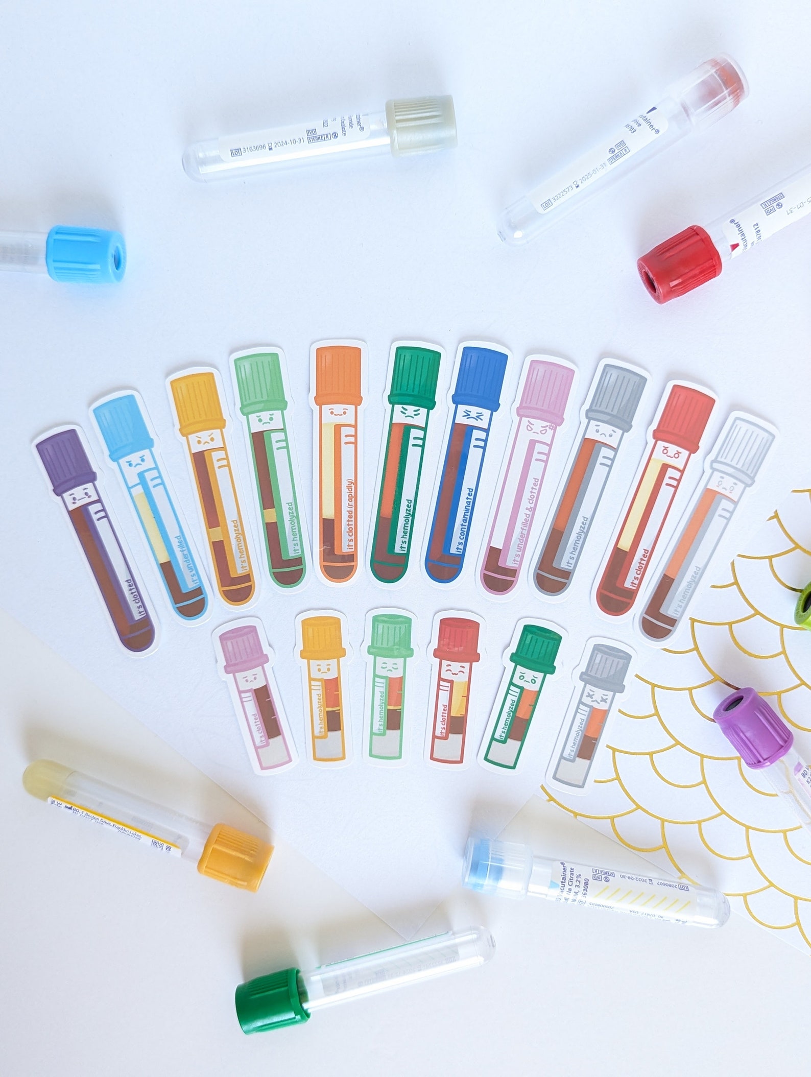 Preanalytic Blood Tube Vinyl Stickers – Healthcare Lab Science - Etsy