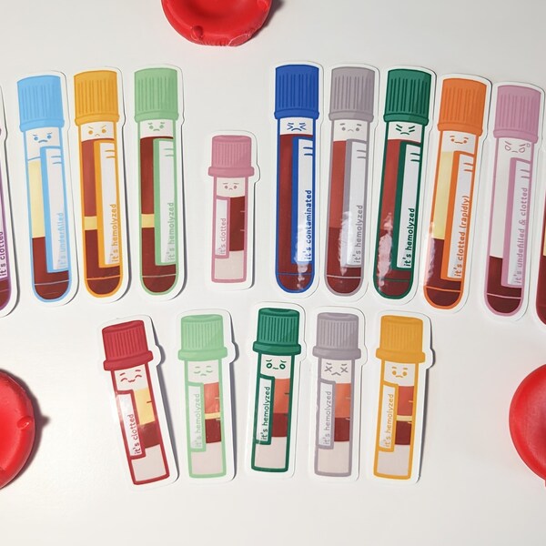 Blood Collection Tube Stickers - Etsy
