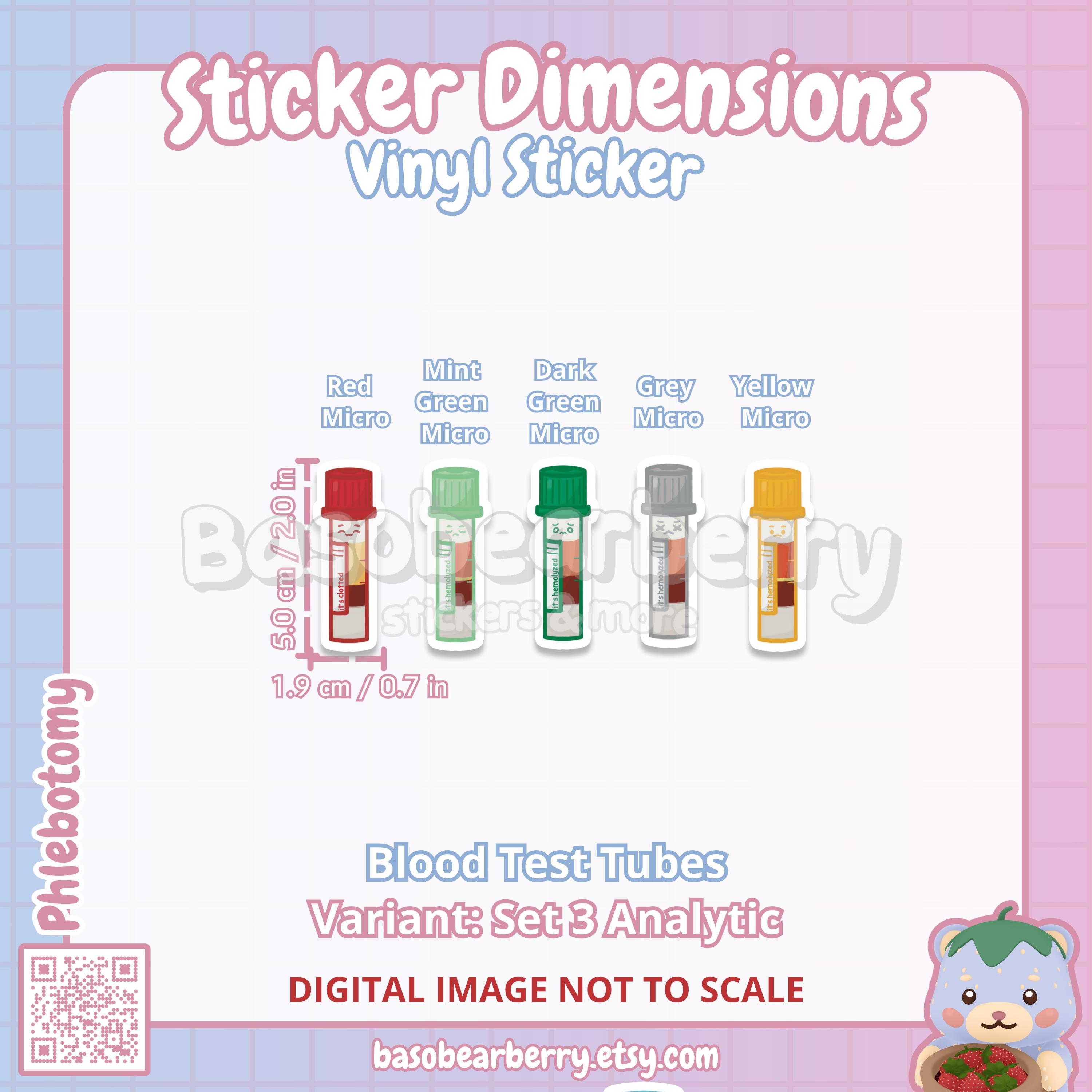 Preanalytic Blood Tube Vinyl Stickers – Healthcare Lab Science - Etsy